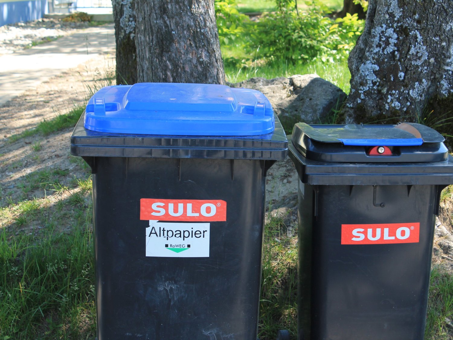 Papiertonne in Isny im Allgäu